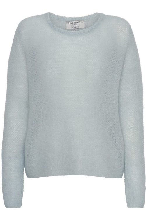 Frosty green, ice blue, blue, dark rose enkel basic mohairmix genser Dear Dharma – new maddy