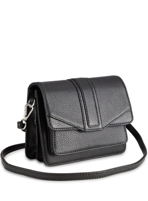Sort veske i preget kalveskinn Markberg – 5727GRA CarleenMBG Crossbody ...